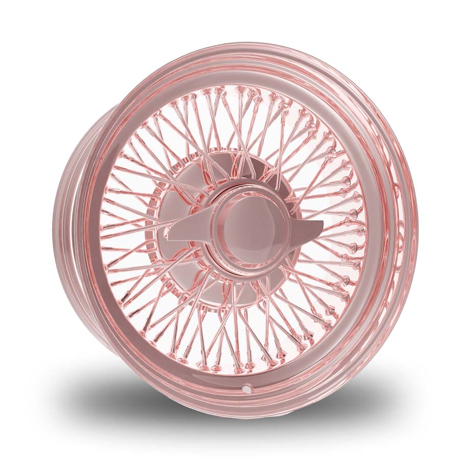 BEST 72 Spoke Wire Wheels Crosslace Reverse Rose Gold